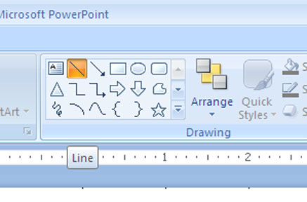 Draft a CAD Drawing using MS PowerPoint 2007