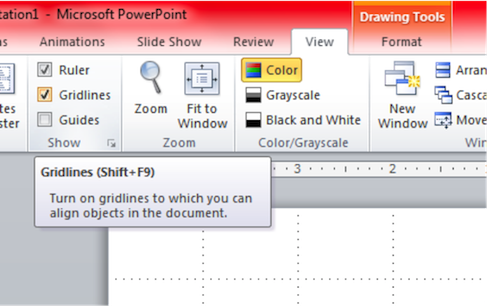 Draft a CAD Drawing using MS PowerPoint 2010
